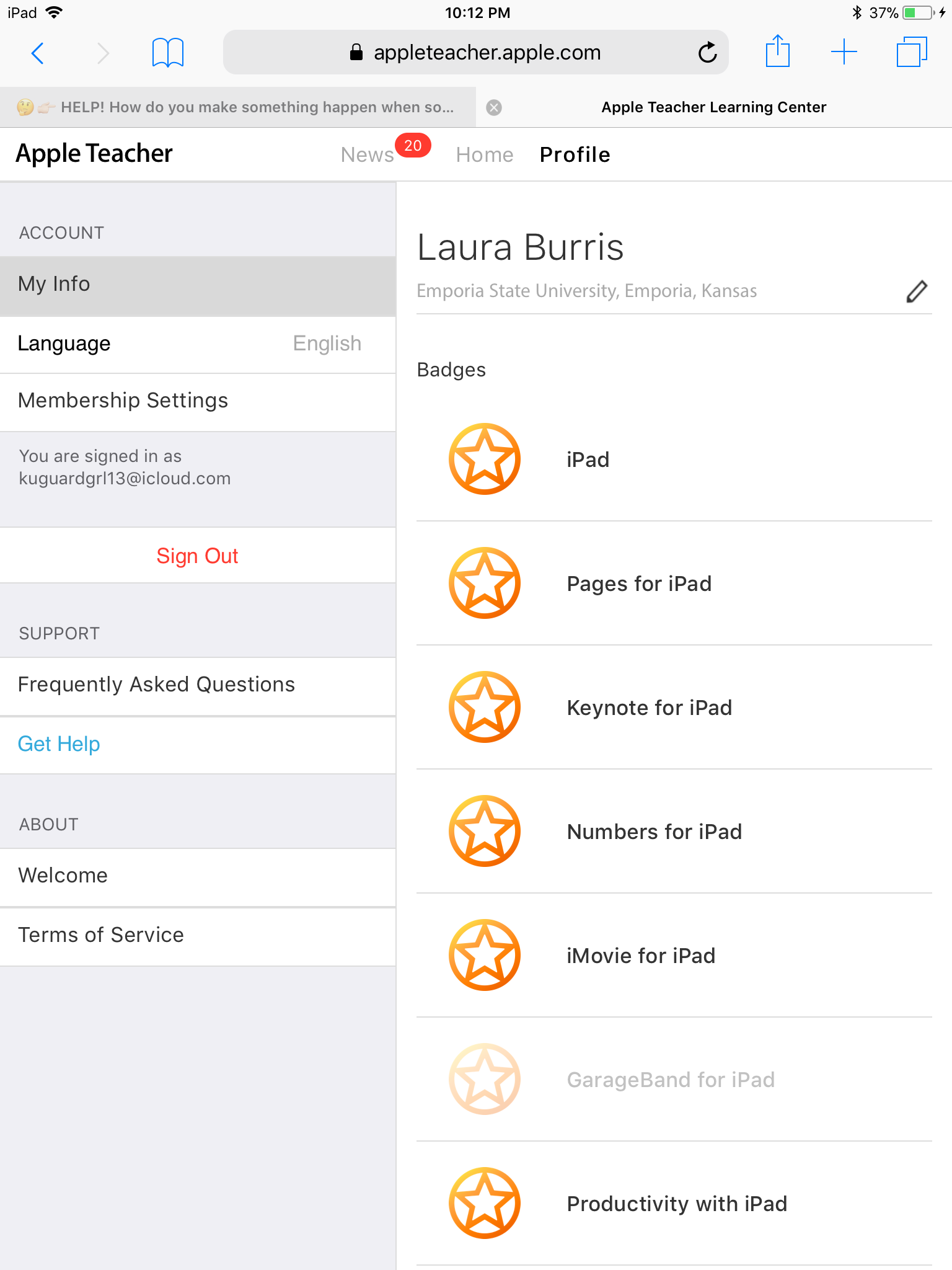 Apple Teacher Recognition - Credly